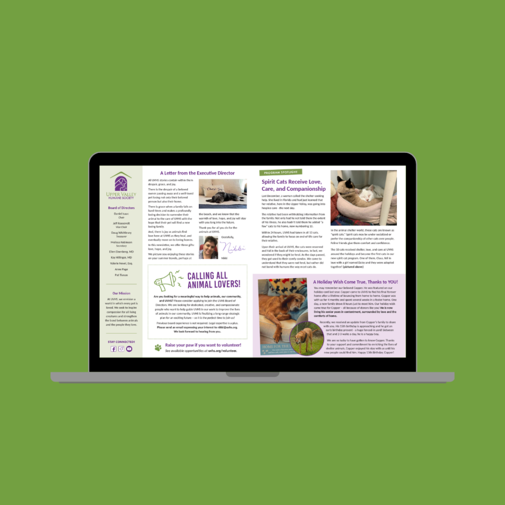 The UVHS newsletters are now available to read online!