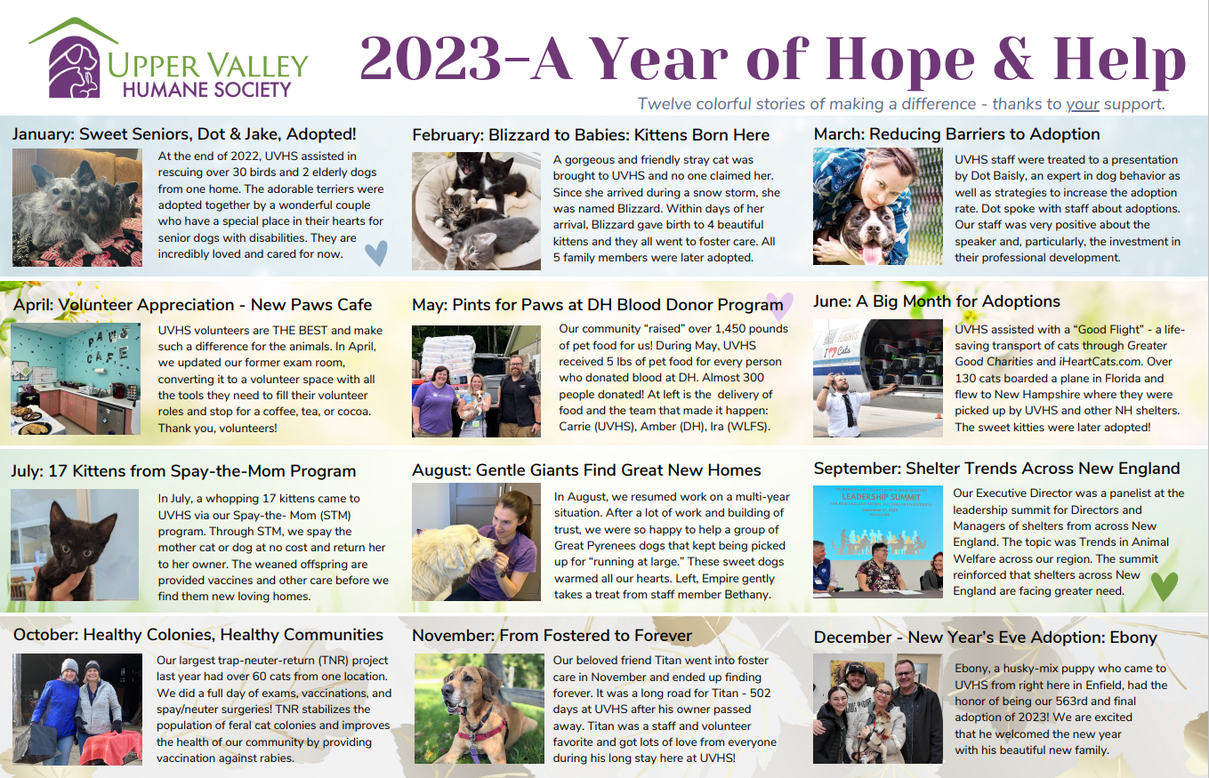 Newsletters – Upper Valley Humane Society